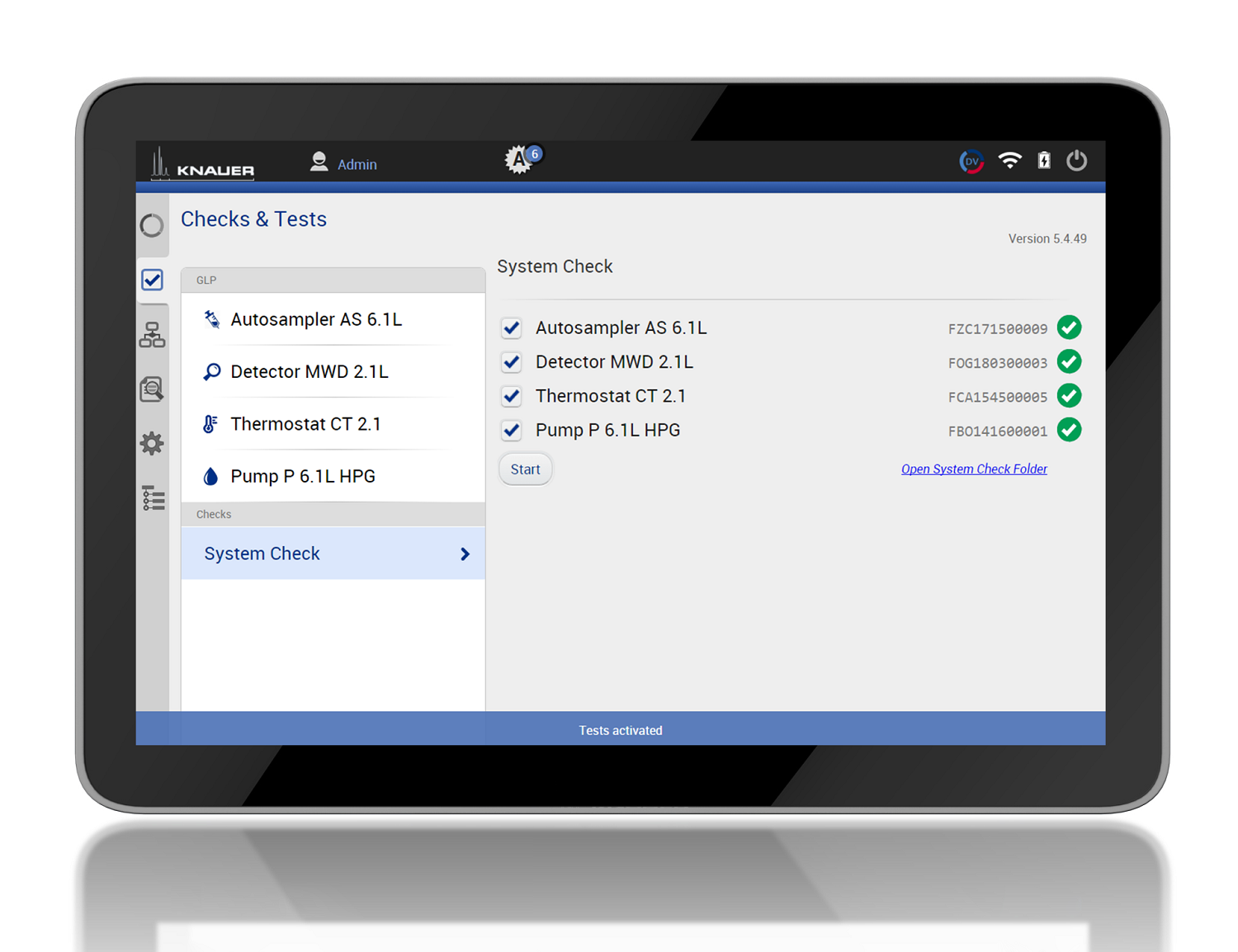 Logiciel HPLC Mobile Control
