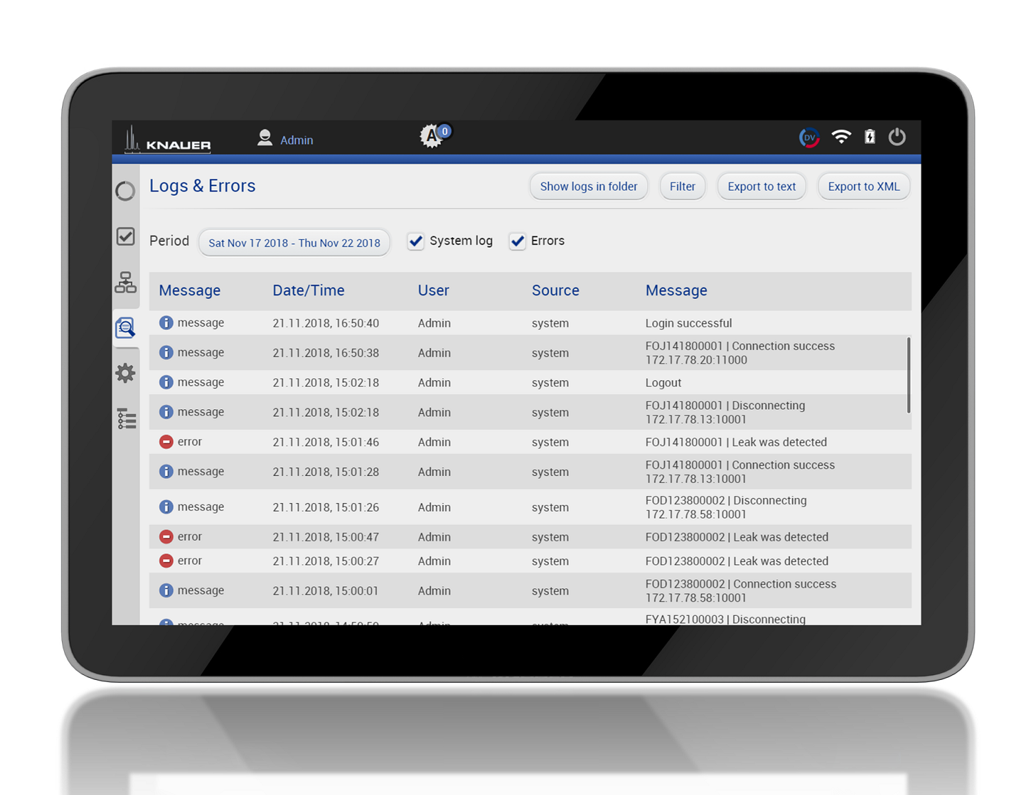 Logiciel HPLC Mobile Control